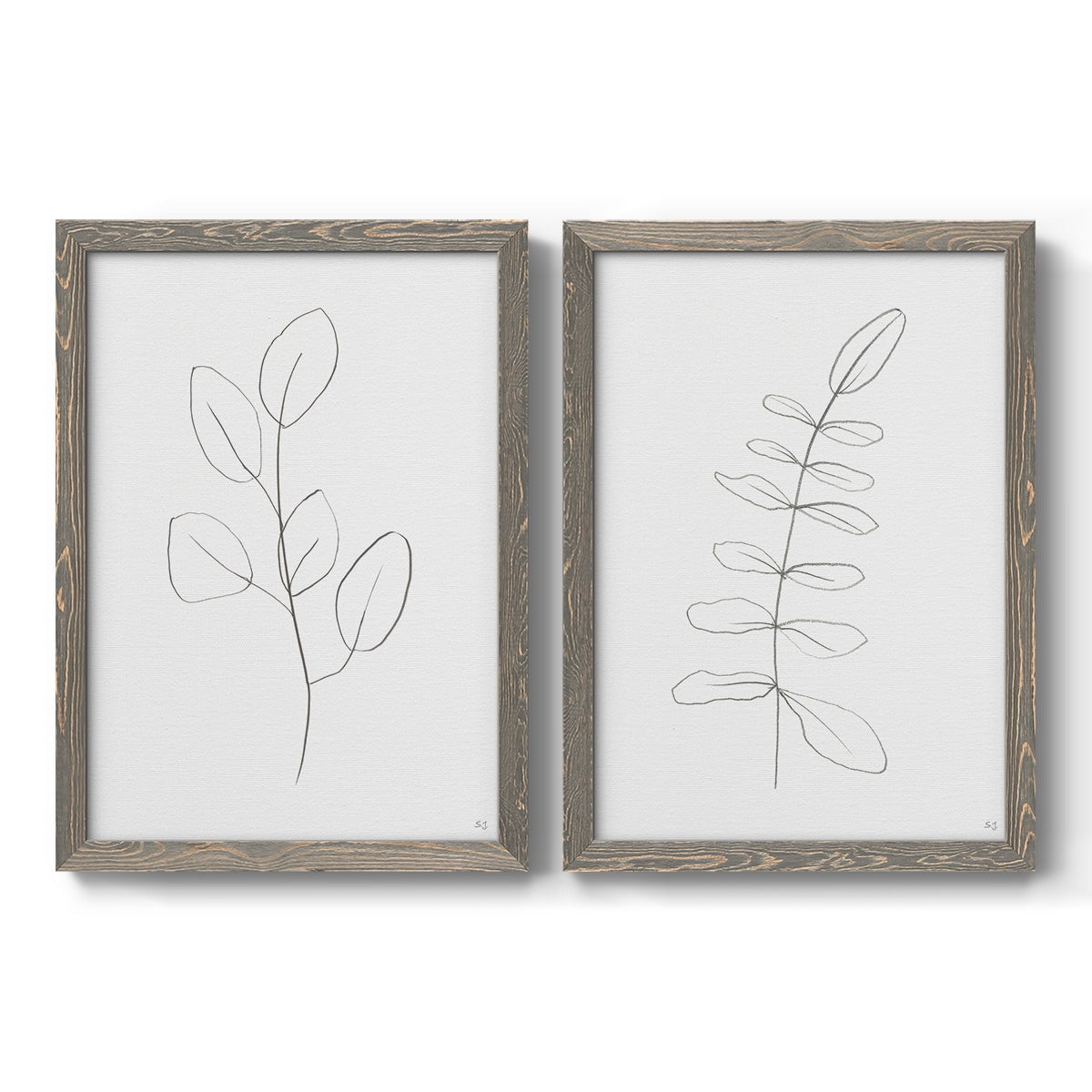 Botanical Gesture III - Premium Framed Canvas 2 Piece Set - Ready to ...