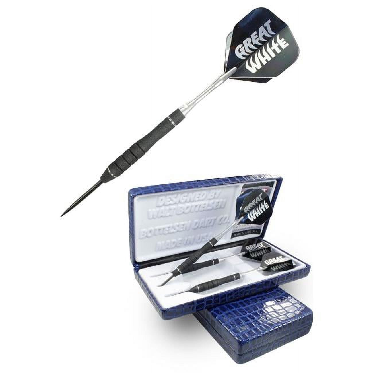 bottelsen great fixed point steel tip 90% tungsten 25 gram dart, black ...
