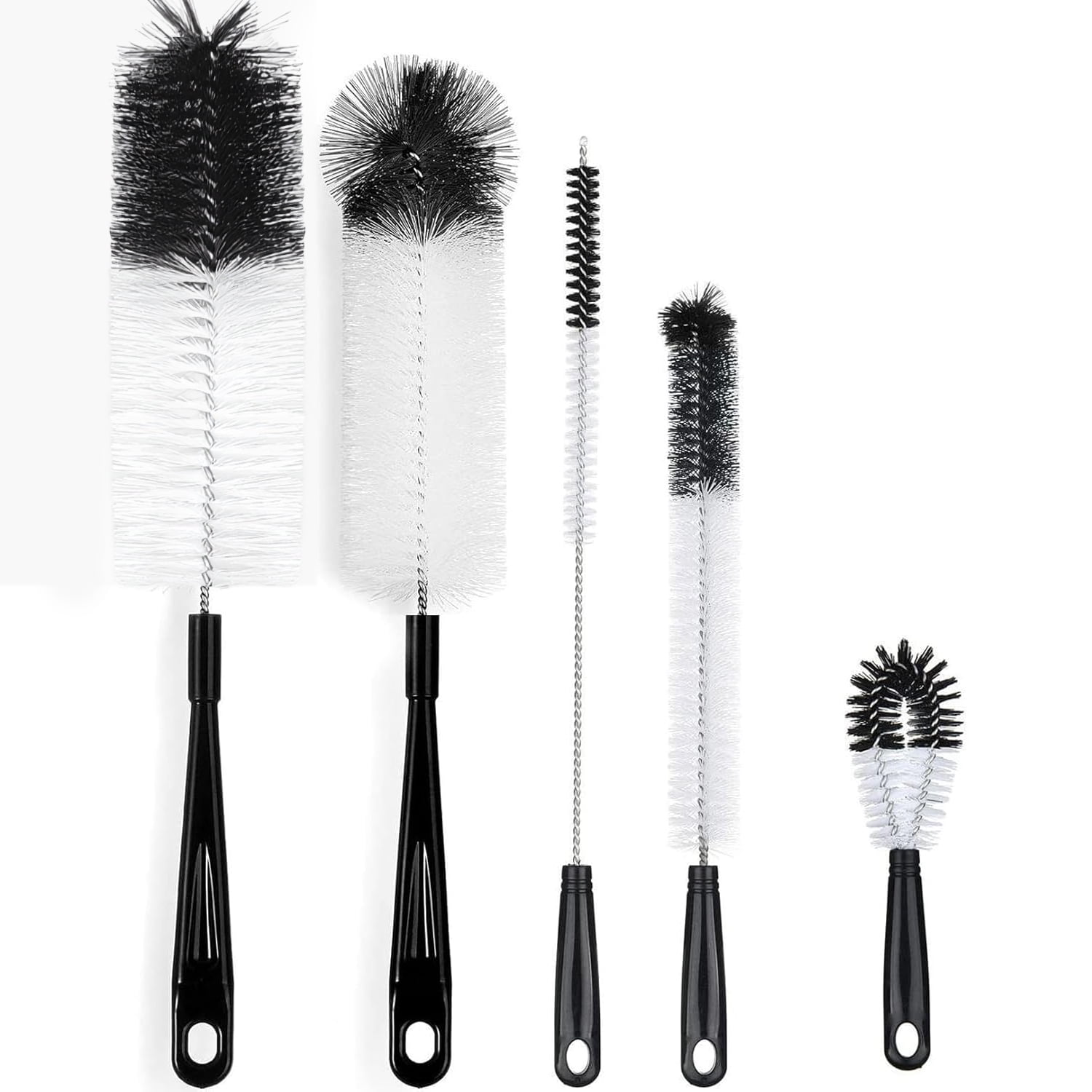 Behome Bottle Brushes, 5Pcs Bottle Cleaning Brush Set, Reusable Pipe ...