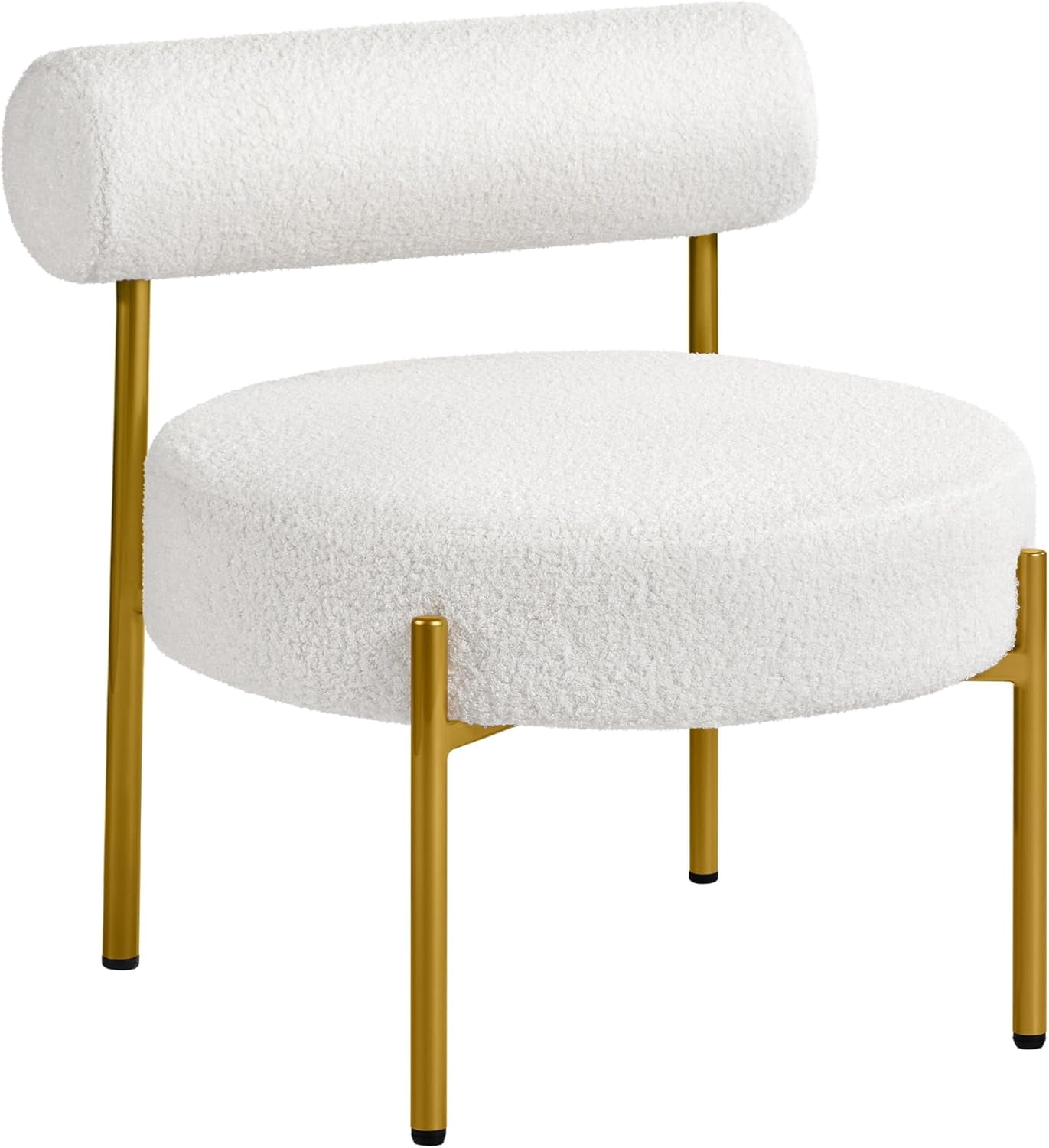 **boucle accent chair, modern tufted vanity chair, cozy sherpa barrel ...