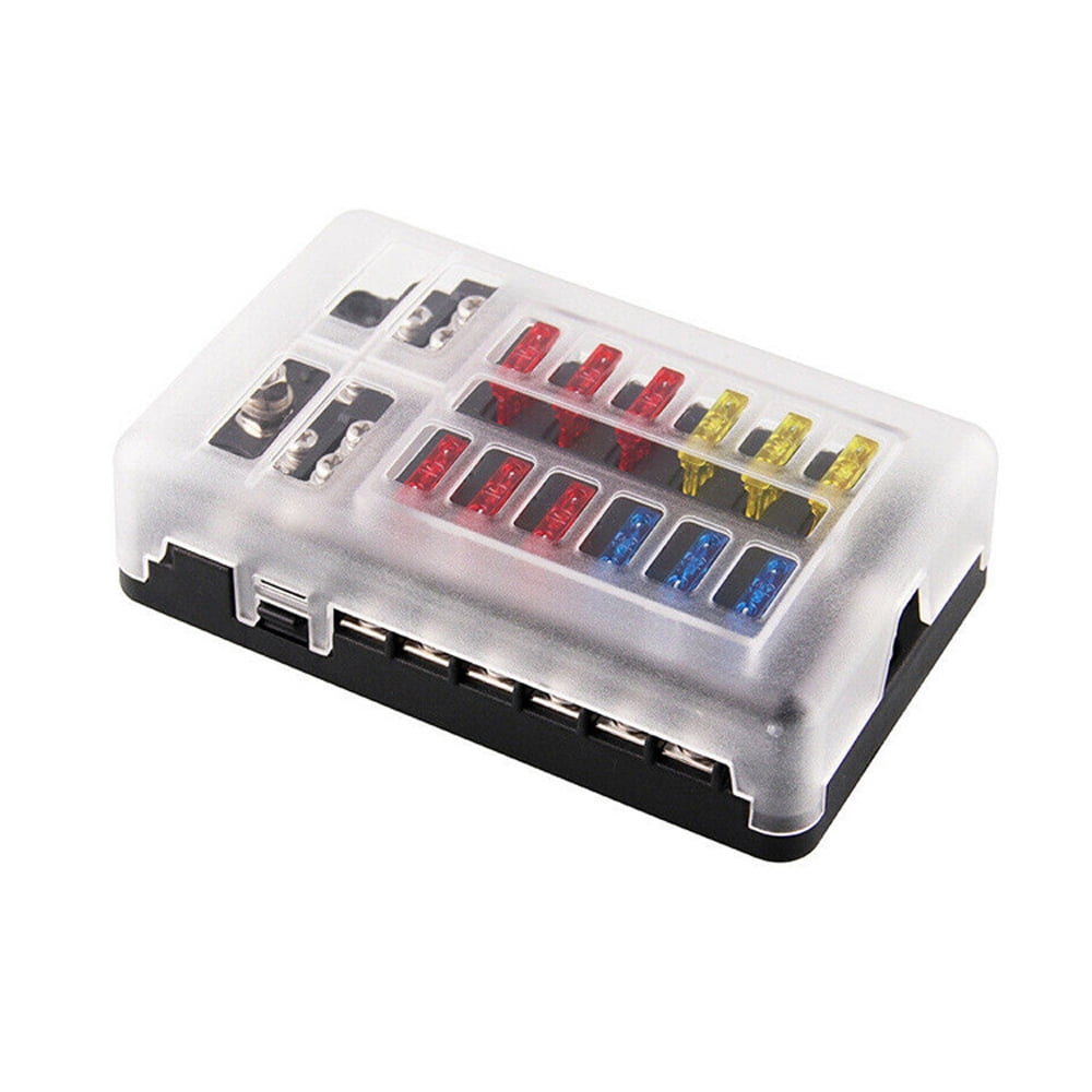 box,Car Fuse With Box Auto Fuse Box With Led 12 Fuse Block With Vehicle ...