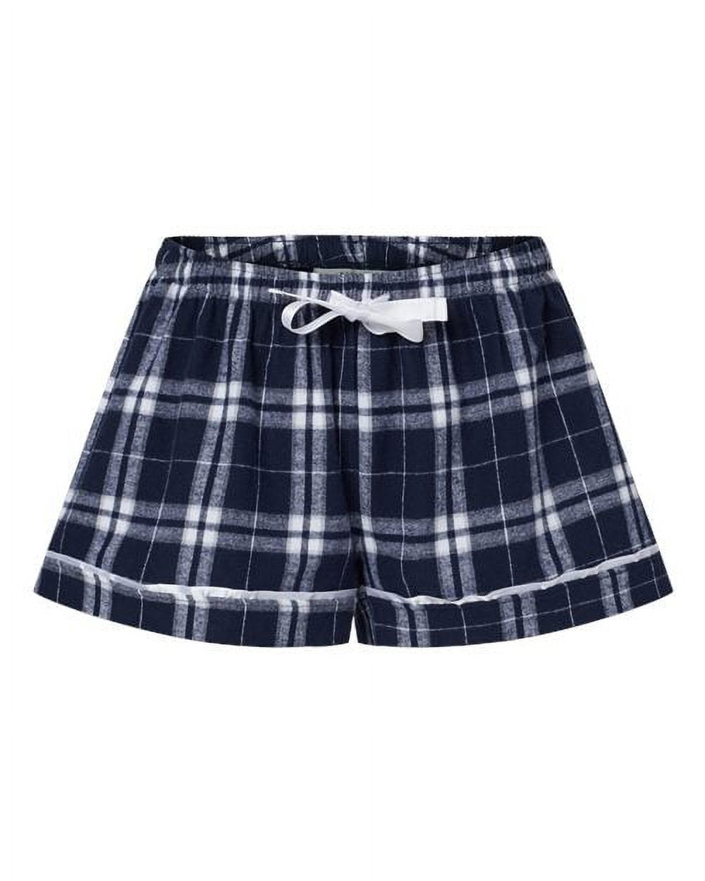 boxercraft Flannel Short for Women, Navy/Silver Plaid-XL - Walmart.com