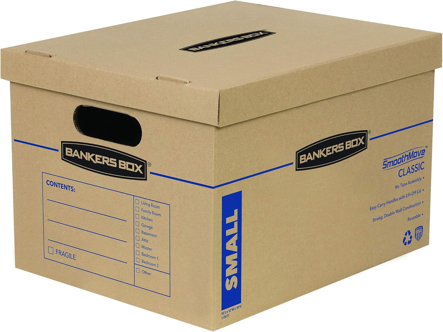 boxes for moving，Reinforced Handles, Tape-Free Assembly, Box with Lid ...