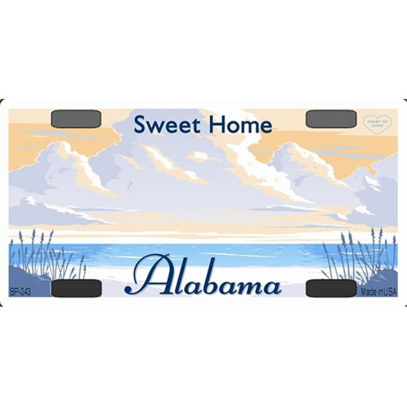 bp-043 alabama state background blanks flat- bicycle license plates ...
