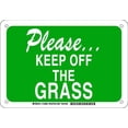 brady 124869 admittance sign, legend please...keep off the grass, 7 ...