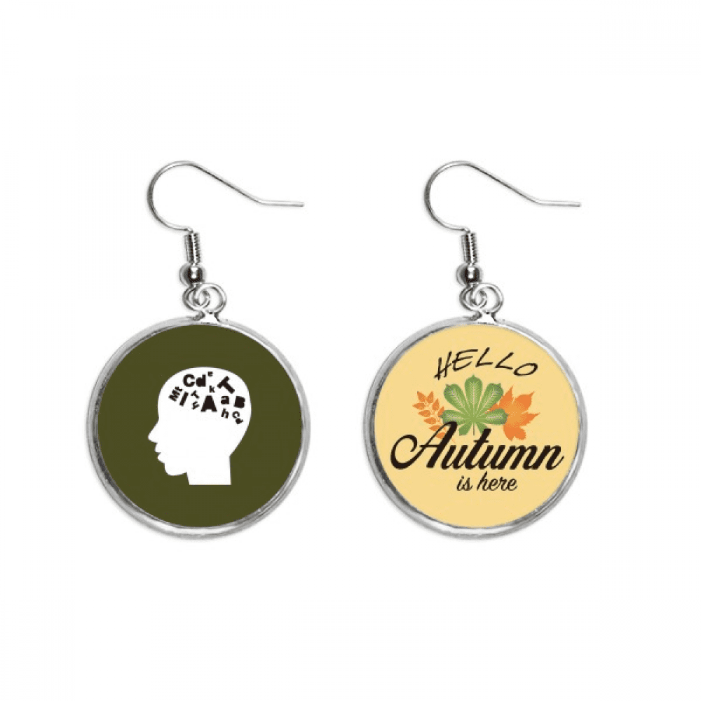 brain creates letter combinations ear dangle autumn ear jewelry ...