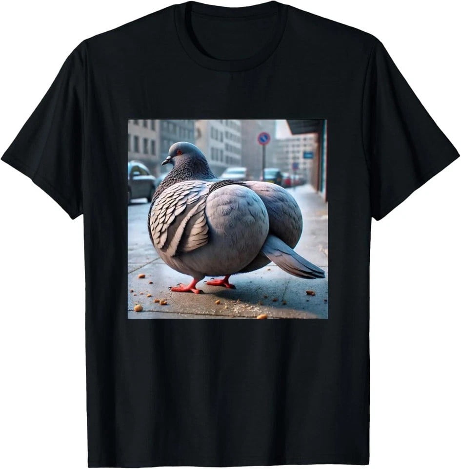 brainrot pigeon with level 100 gyatt gen z New pigeon T-Shirt S-5XL ...