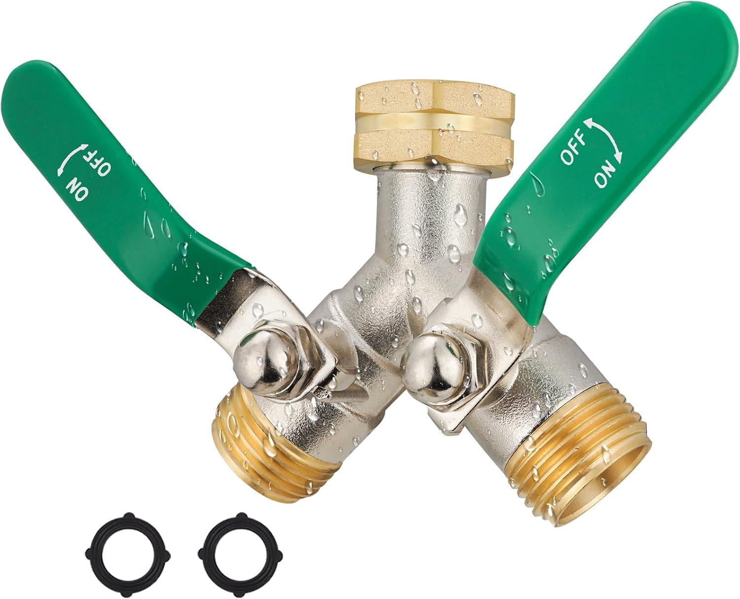 brass hose splitter high flow splitter full flow hose splitter 2 way ...