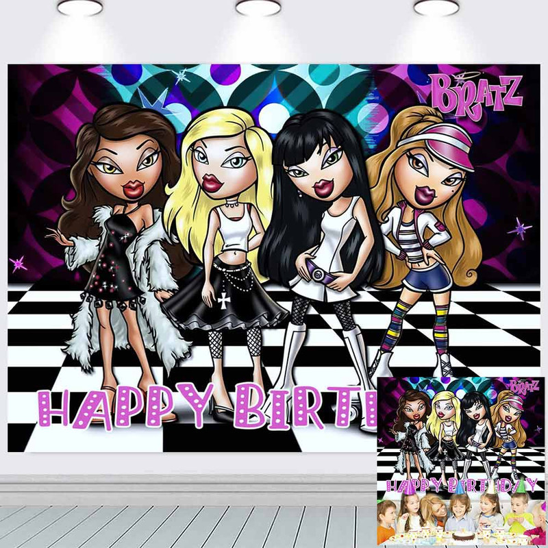bratz Backdrop Banner Party Supplies Poster Movie Theme Background for ...