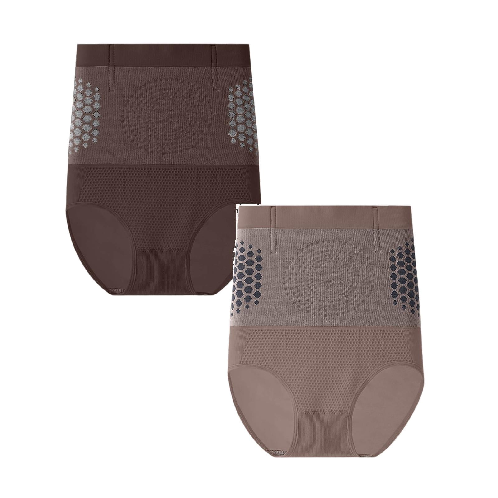 bravefron 2 Pack High Waisted Underwear for Women Seamless Shapewear ...