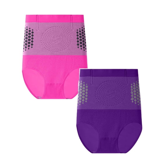 bravefron 2 Pack Womens High Waisted Underwear Tummy Control Shapewear ...