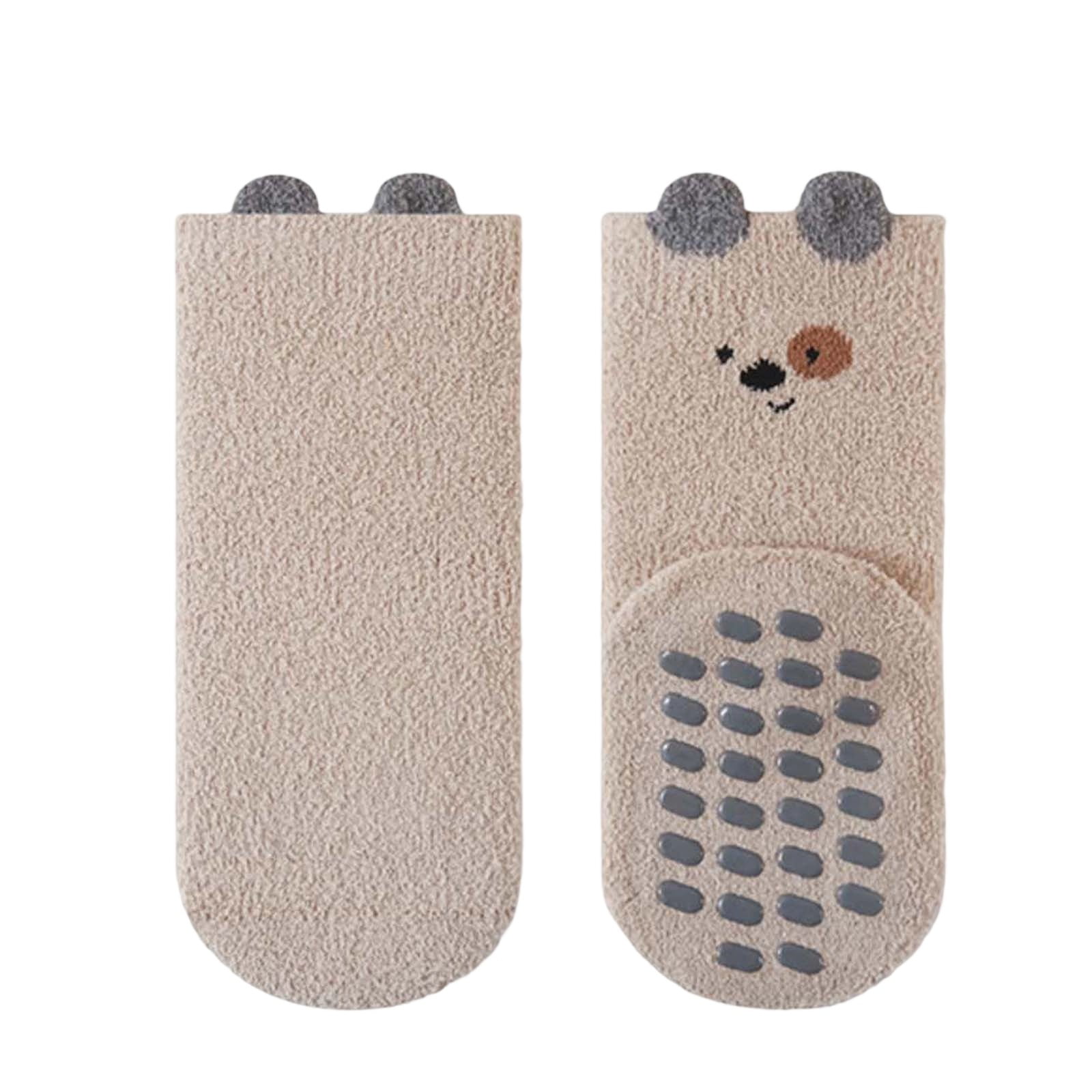 bravefron Funny Socks Extra Warm Thermal Footies With Non- Grips For ...