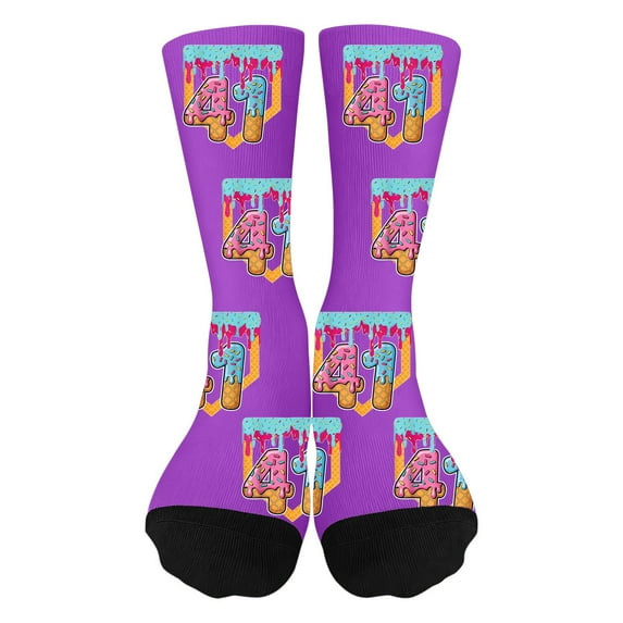 bravefron Slipper Socks Cartoon Print Children's Ankle Socks with Non ...