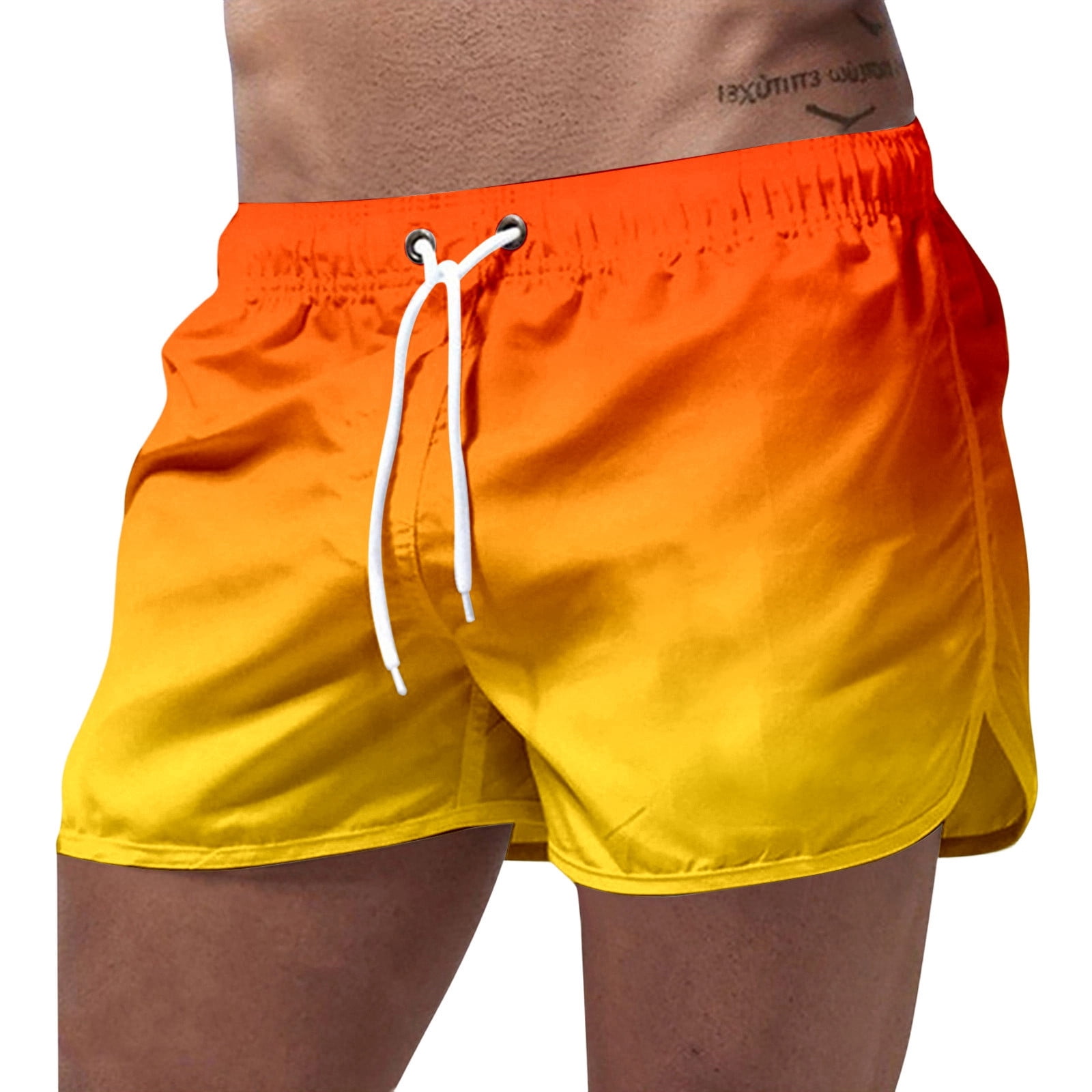 bravefron Summer Men Sporty Fashion Beach Casual Travel Gradient ...