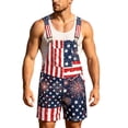 bravefron Summer Outdoor Men’s Patriotic Print Jumpsuit – Casual ...