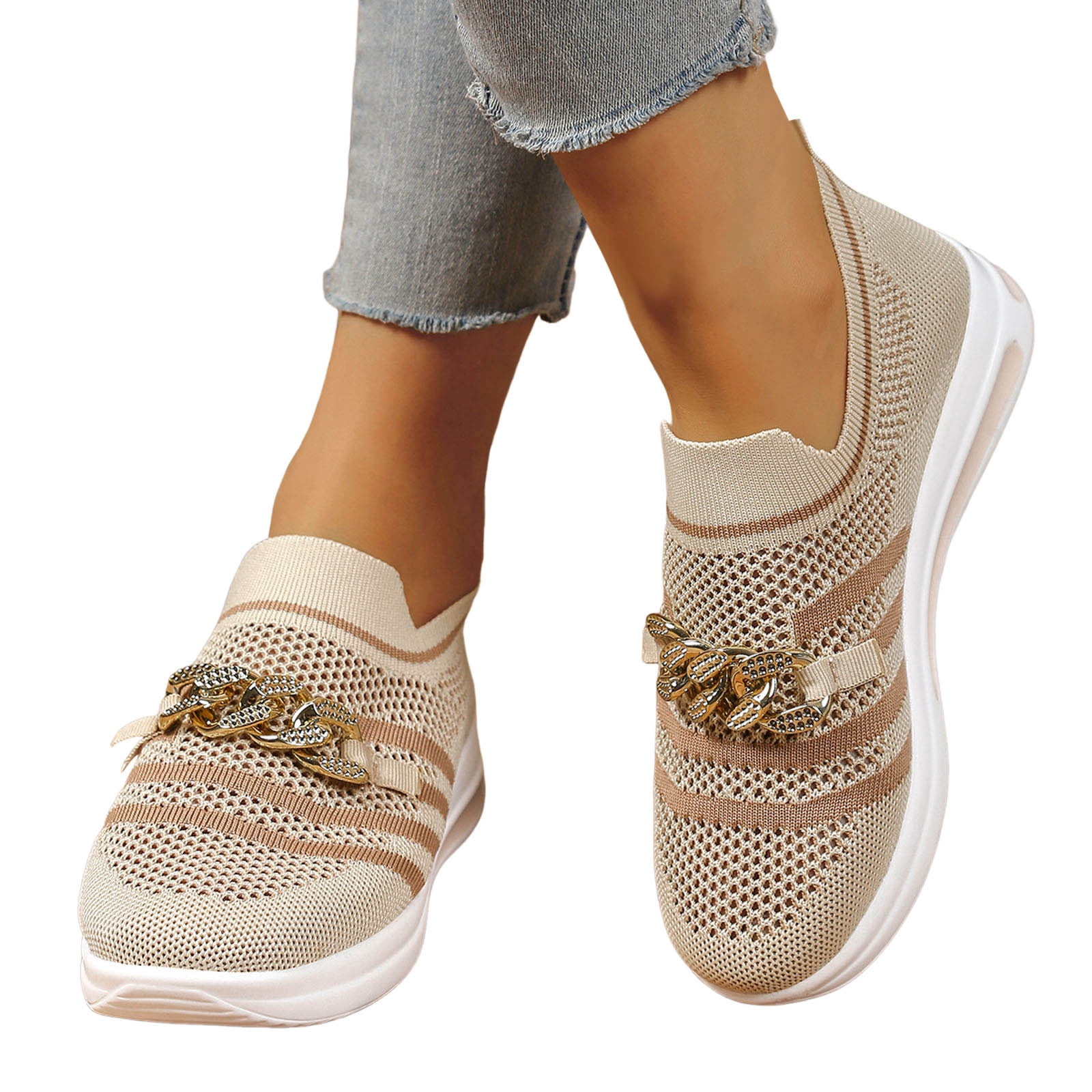 bravefron Women Casual Round Toe Walking Shoes Breathable Orthopaedic ...