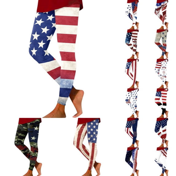 bravefron Womens Patriotic Leggings American Flag Leggings For Women ...