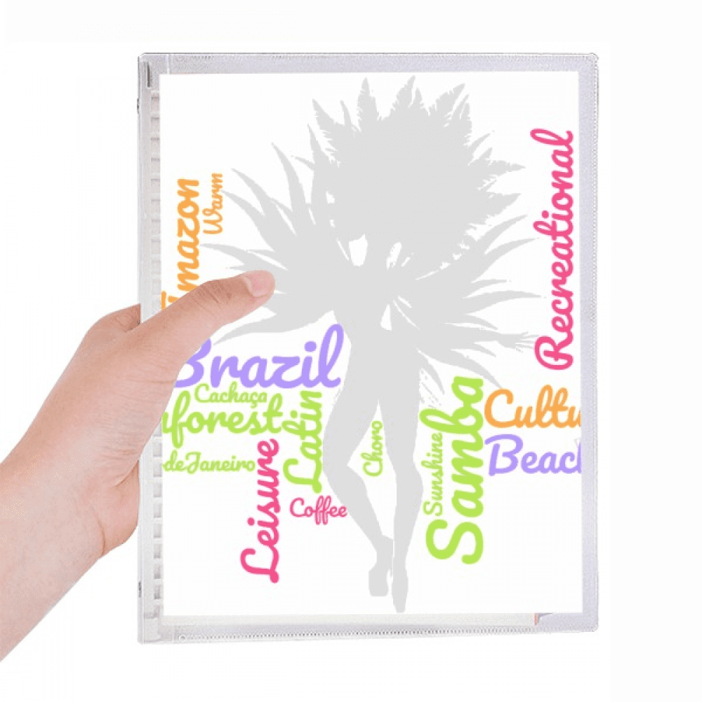 brazil dance samba culture wordcloud notebook loose diary refillable ...