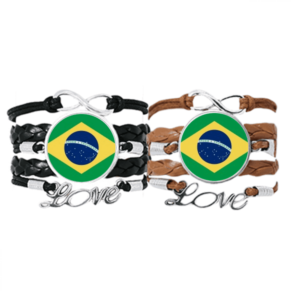 brazil national flag south amecountry bracelet hand strap leather ...