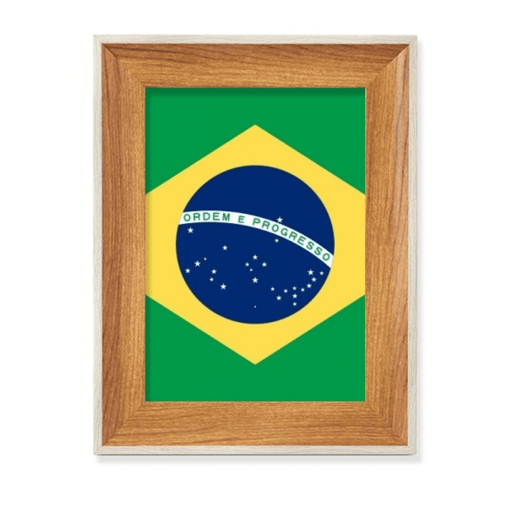 brazil national flag south amecountry desktop wooden photo frame ...