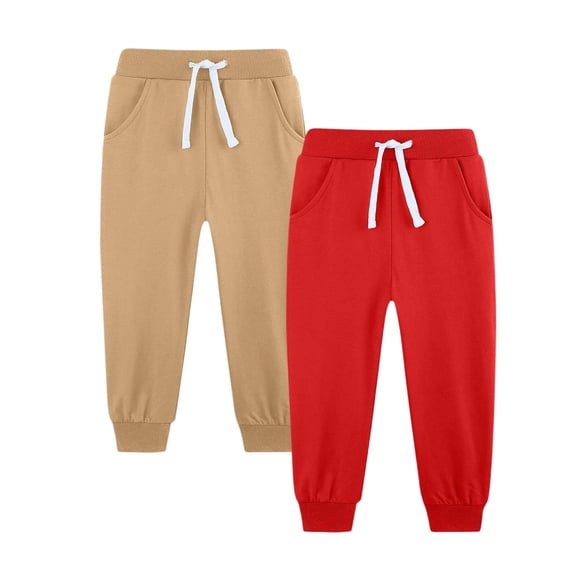 breaise 2PC Boys Joggers Pants Kids Athletic Sweatpants Casual Elastic ...