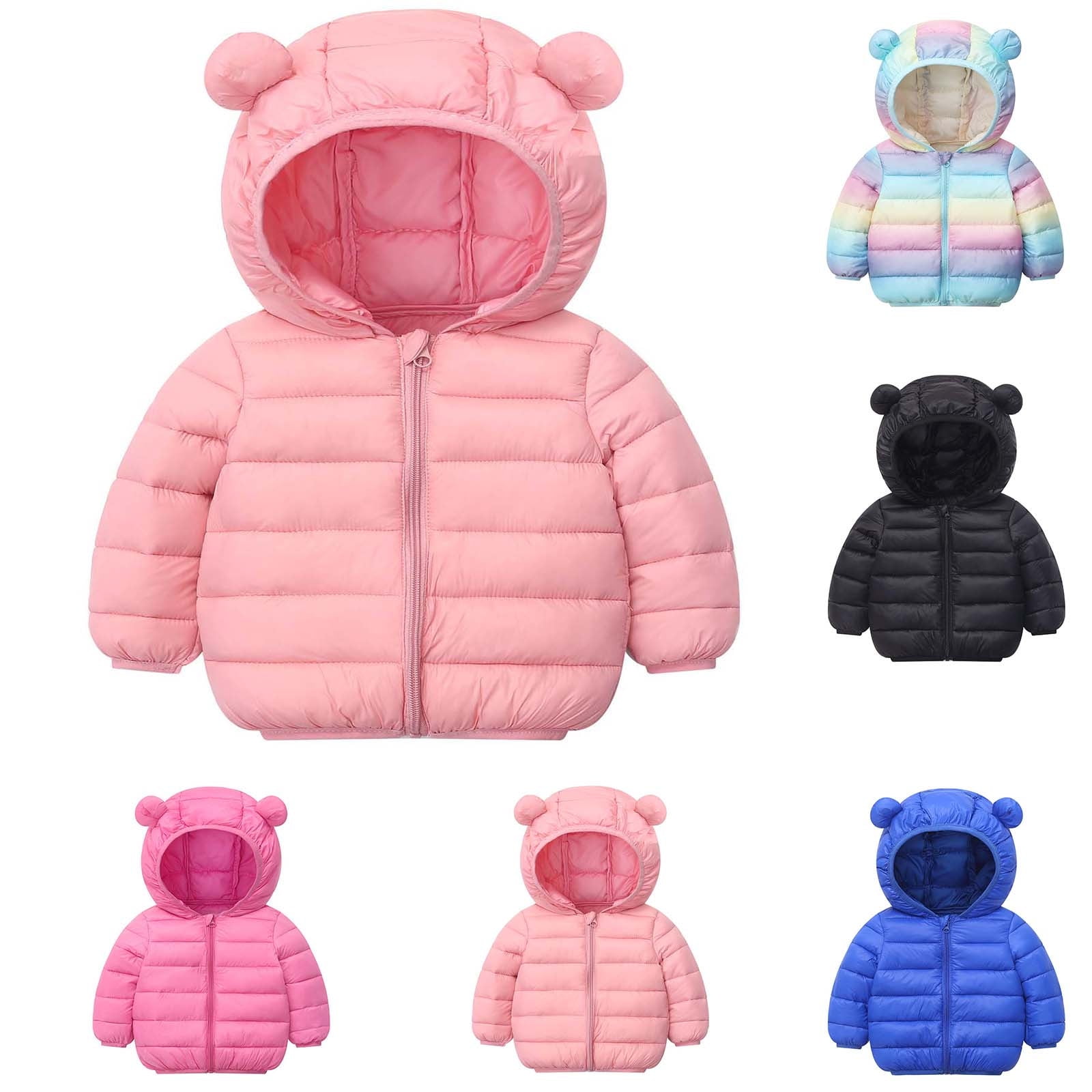 breaise Baby Boys Girls Winter Coats Toddler Bear Hoods Down Jacket ...