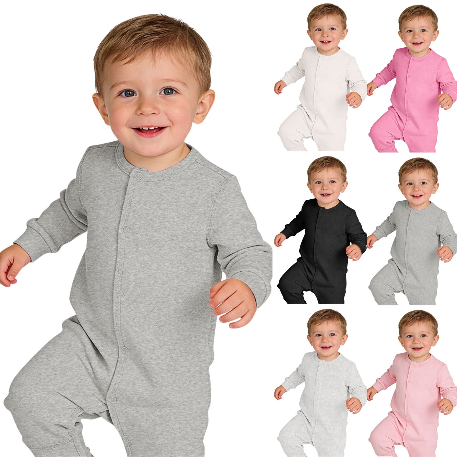 breaise Baby Pajamas Cotton Zipper Outfit Newborn Infant One-Piece ...