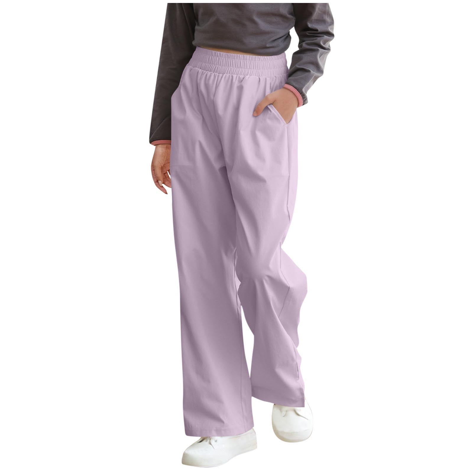 breaise Boys Girls Wide Leg Pants Summer High Waisted Jogger Trousers ...