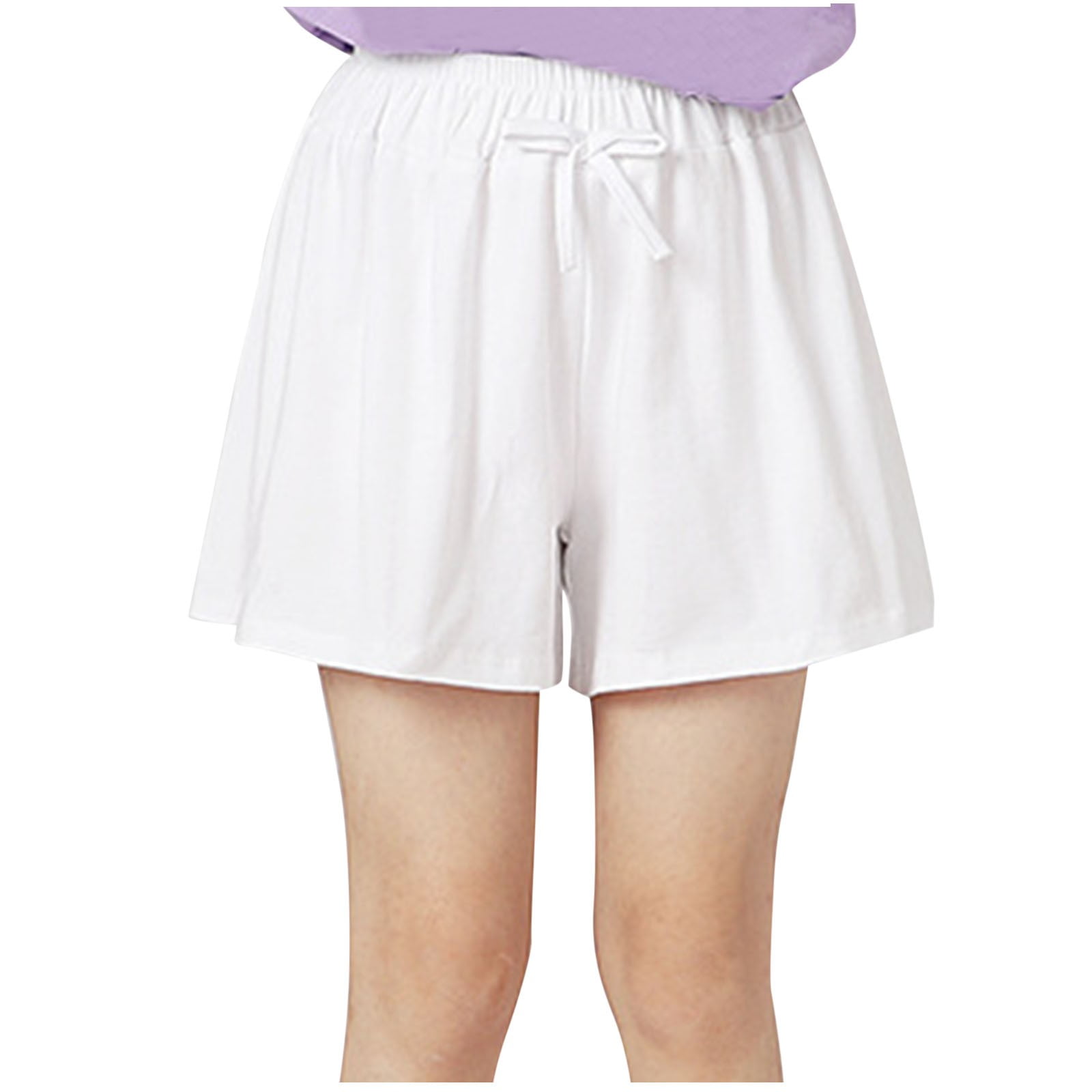 breaise Girl's Athletic Shorts Cotton Elastic Waist Running Shorts ...