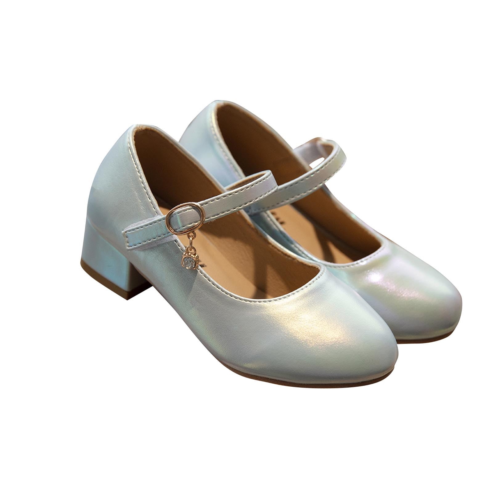 breaise Girls Low Heel Princess Mary Jane Party Dress Shoes - Princess ...