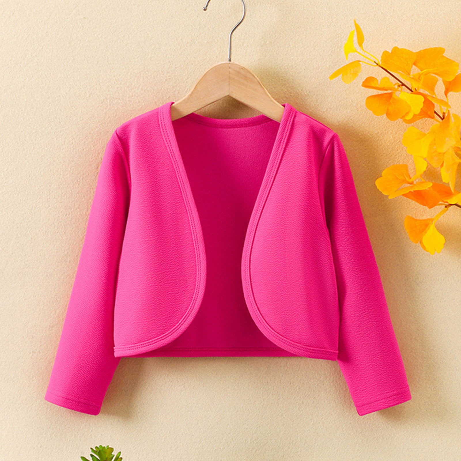 breaise Girls Open Front Shrug Cardigan Kids Children Long Sleeve ...