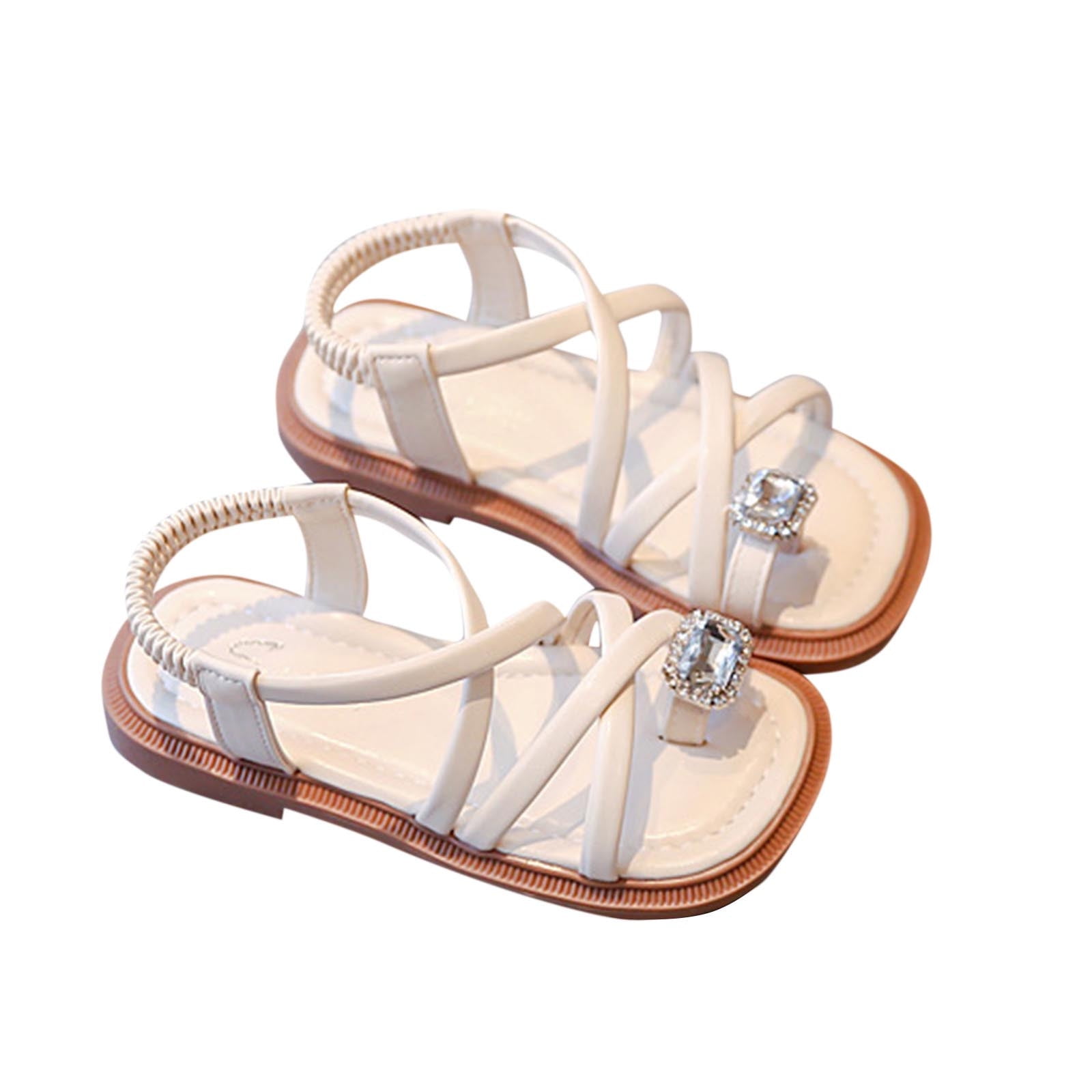 breaise Girls Sandals Open Toe Dress Sandals Strappy Design Summer ...