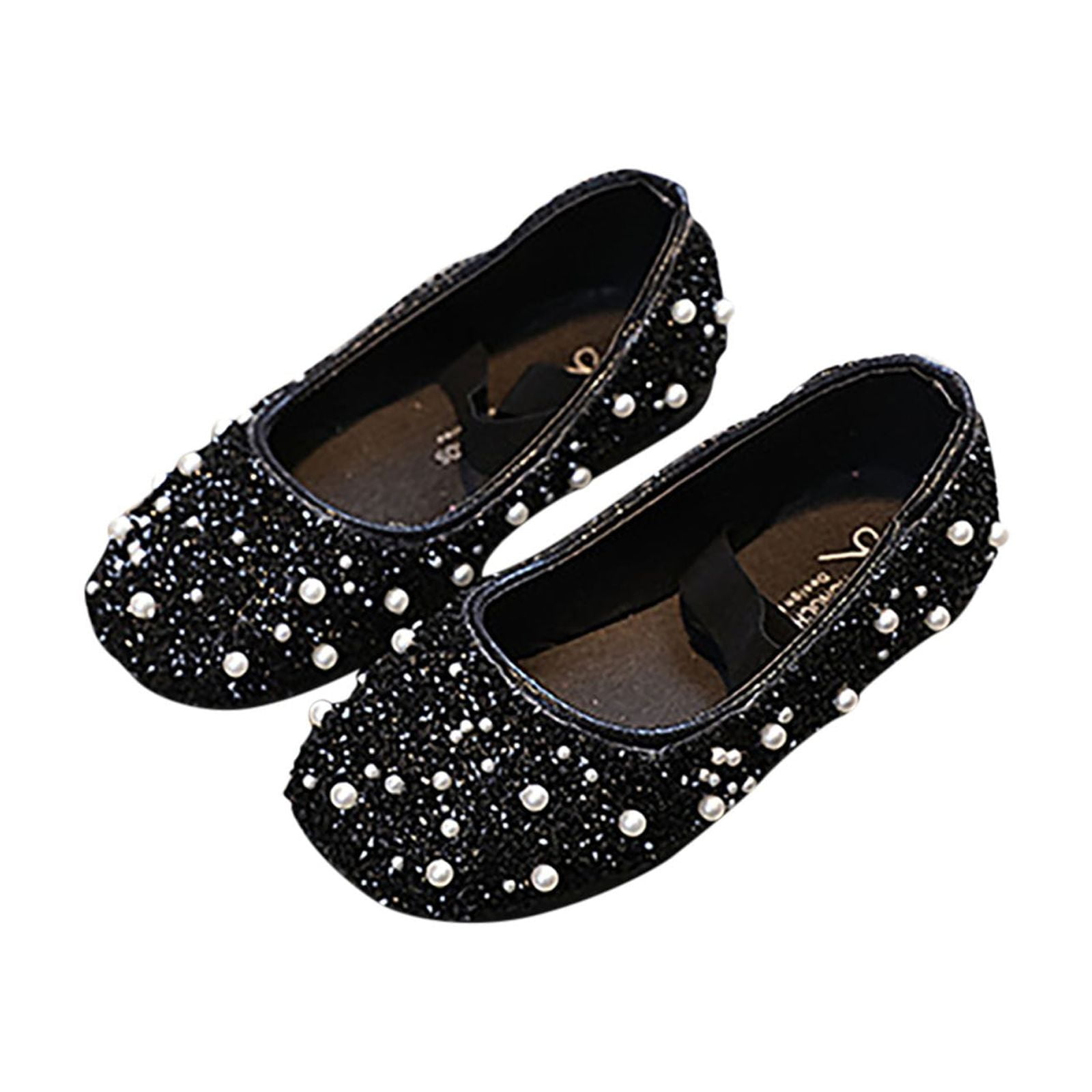 breaise Girls Slip on Mary Jane Ballet Flats Glitter Wedding Party ...
