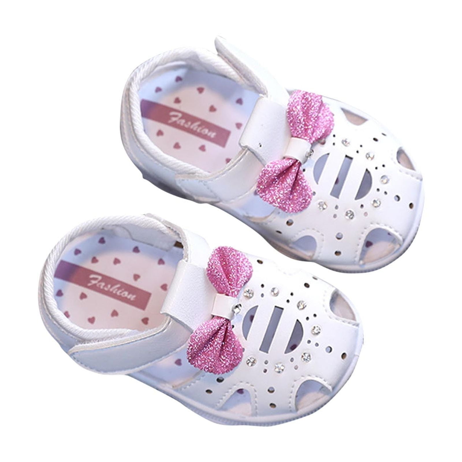 breaise Girls Toddler Closed-Toe Flower Summer Dress Sandals Shoes Infant Anti Slip Cartoon ...