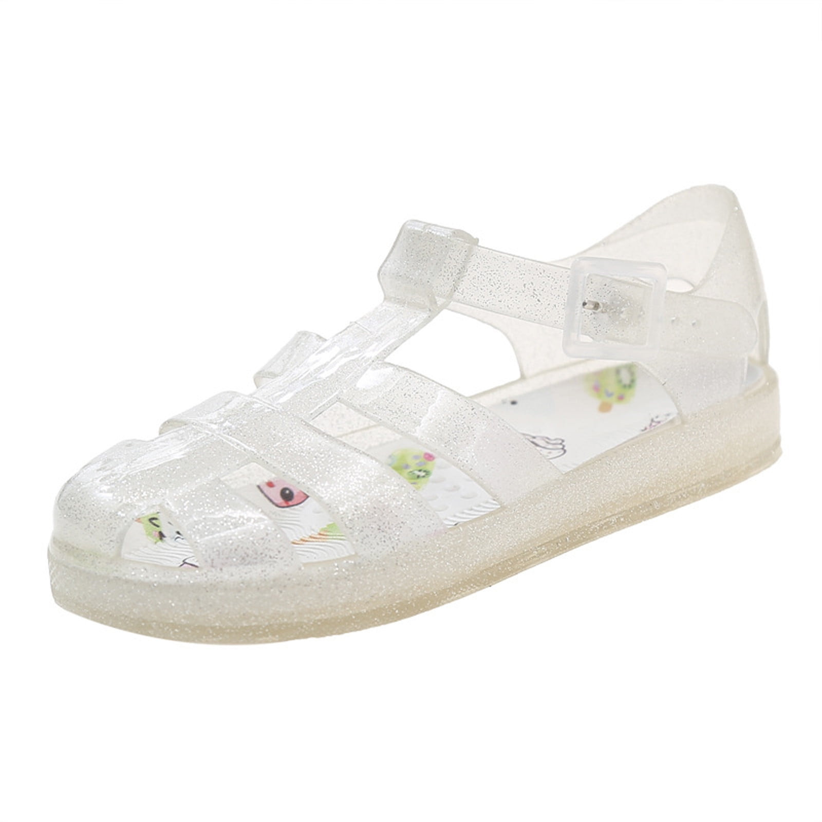 breaise Jelly Sandals for Girls,Closed Toe Princess Costume Summer Dress Shoes Fisherman ...