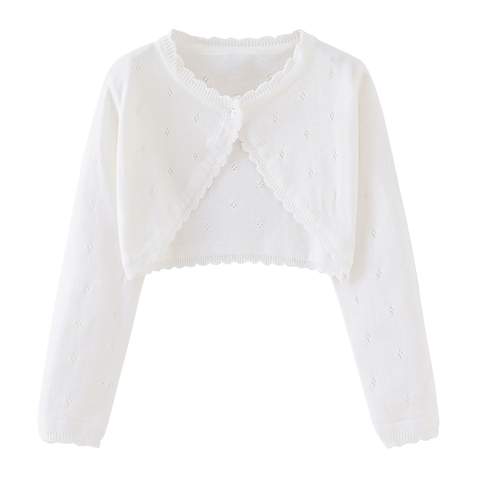 breaise Kids Girls Bolero Cardigan Long Sleeve Button Knit Sweater ...