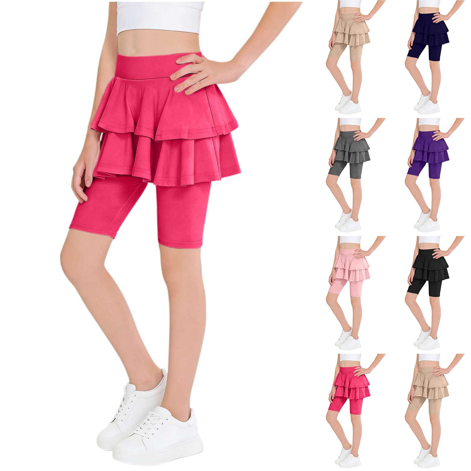 breaise Knee-Length Skirted Leggings Summer Stretchy Athletic Pants for ...
