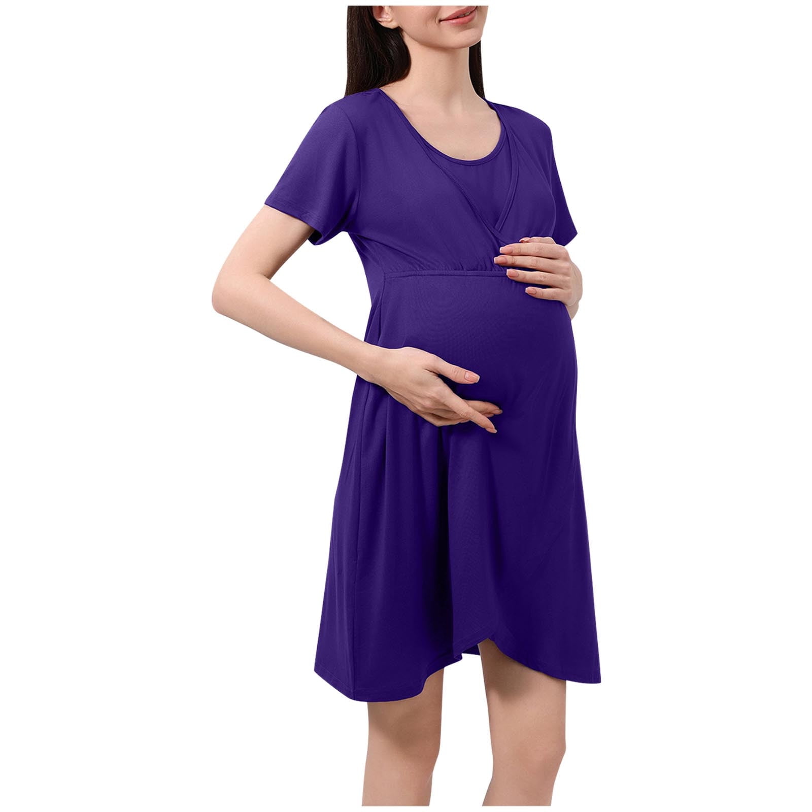 breaise Nursing Nightgown Dresses, 3 In 1 Maternity Nightgown Short ...