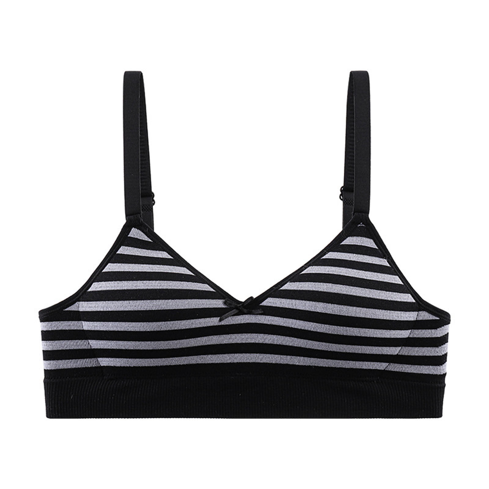 breaise Teen Girls Seamless Bra Trendy Stripe Cotton Bras Adjustable ...