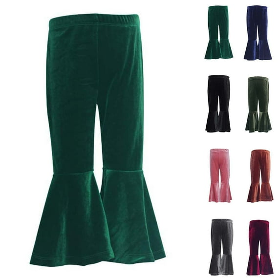 breaise Toddler Baby Girls Ruffle Leggings Bell Bottom Flare Pants ...