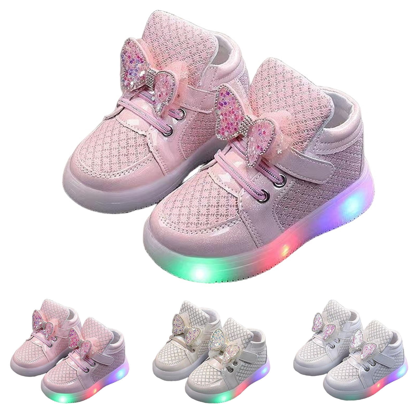 breaise Toddler Boys Girls Light Up Shoes LED Flashing Lightweight Mesh ...
