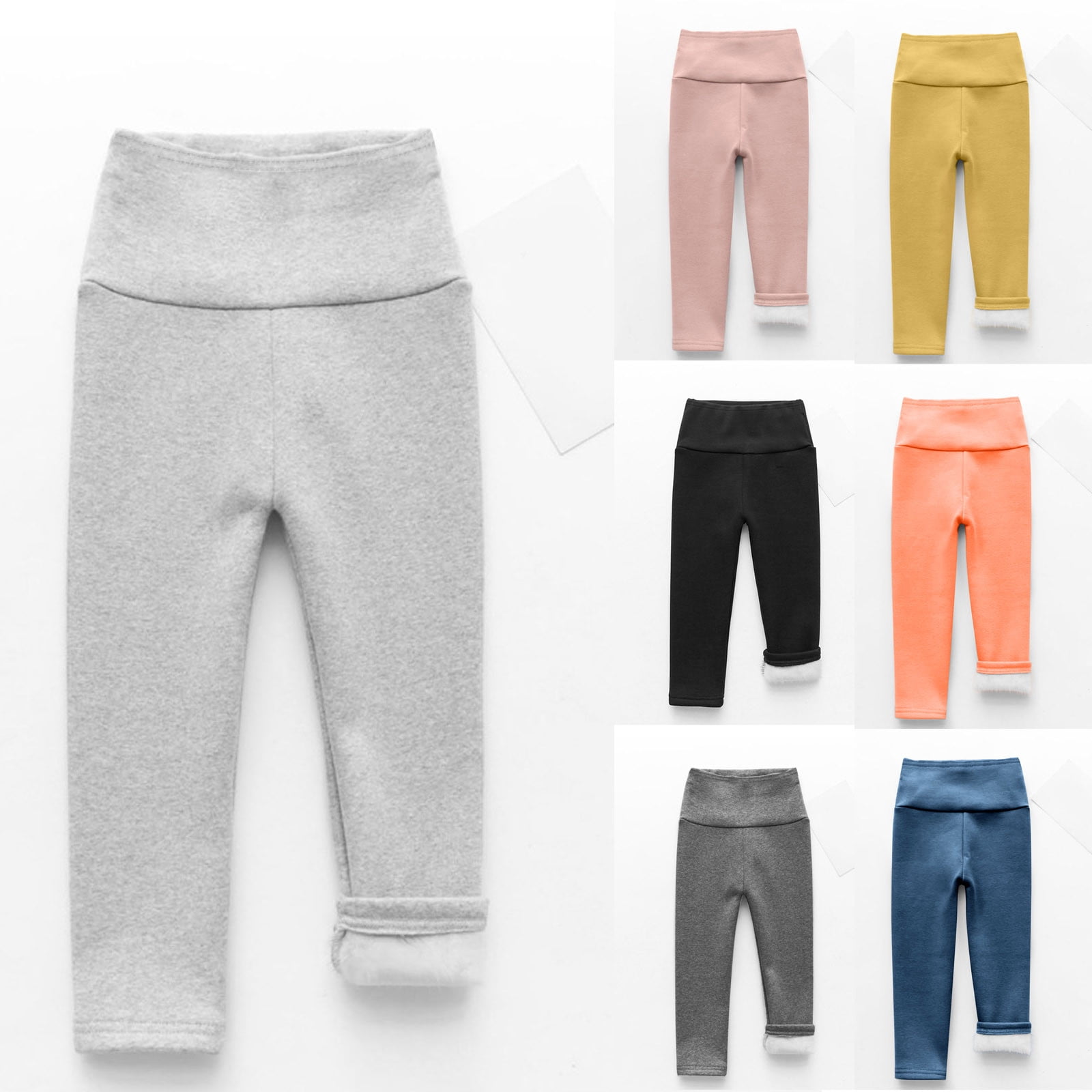 breaise Toddler Girl Pants Baby Girl Winter Lined Leggings Warm Tights ...
