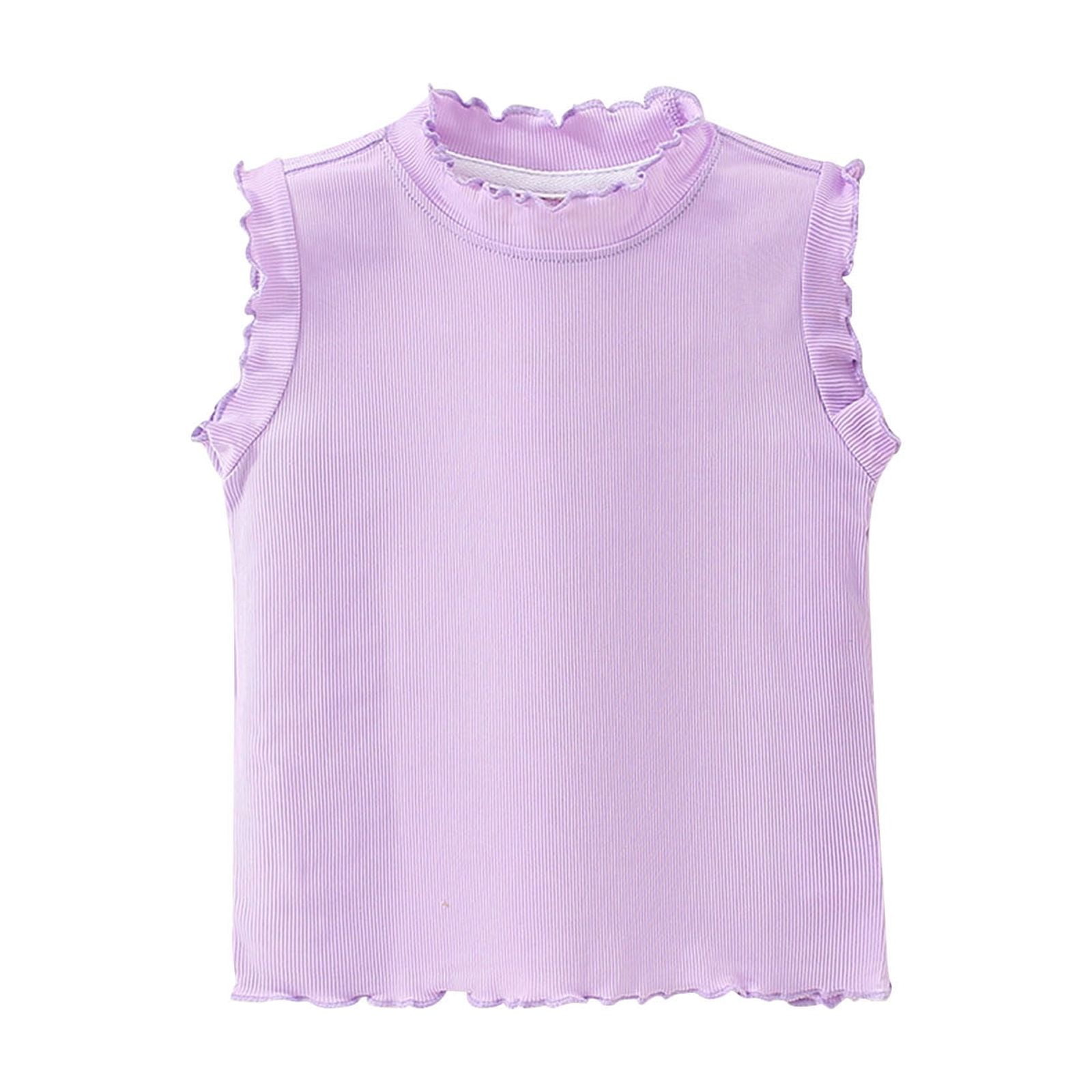 breaise Toddler Girls Ruffle Sleeve T Shirt Puff Short Sleeve Basic ...