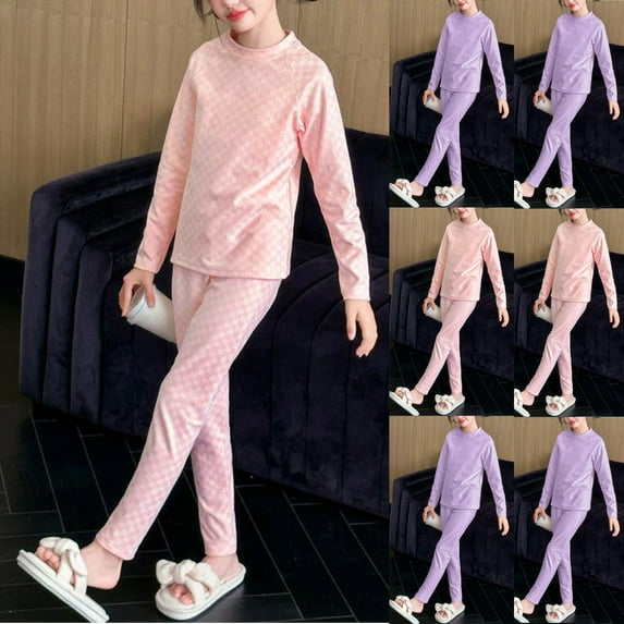 breaise Toddler Kids Pajama Sets Girls Boys Warm Pajamas Pjs 2pcs Set ...