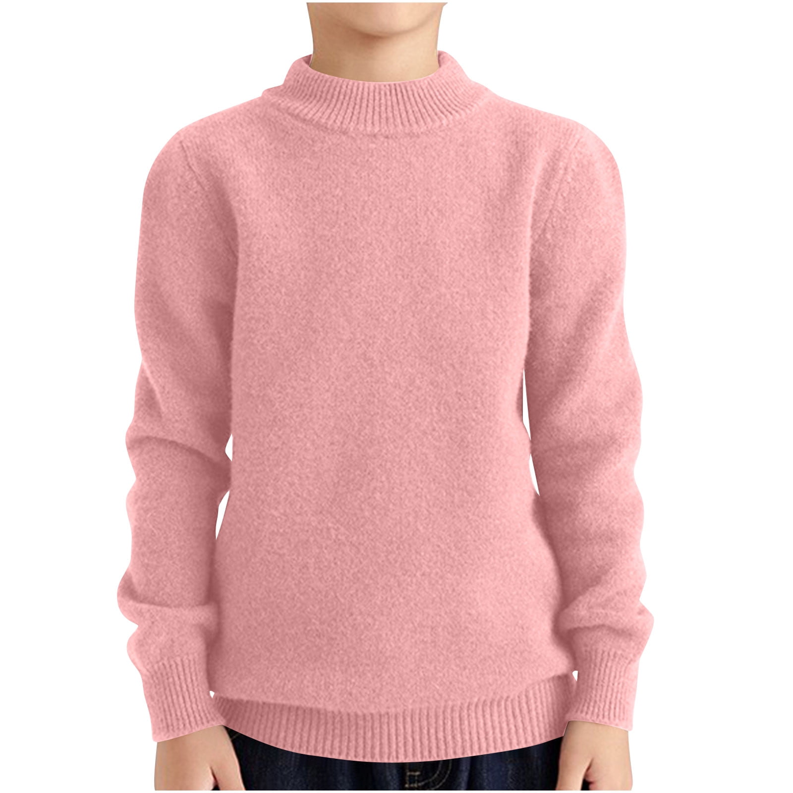 breaise Winter Mock-Neck Pullover Sweater for Kids Boy Girl Soft Solid ...