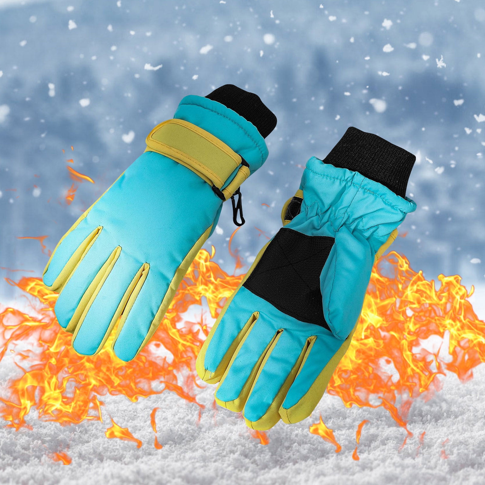 breaise Winter Ski Gloves for Kids Waterproof Warm Snow Gloves Grils ...
