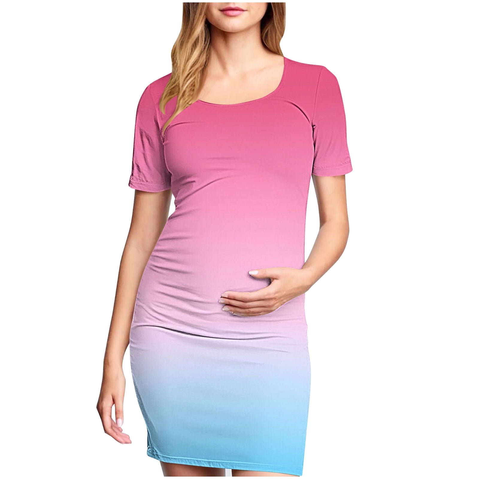 breaise Women's Casual Short Sleeve Maternity Dress T Shirt Bodycon ...