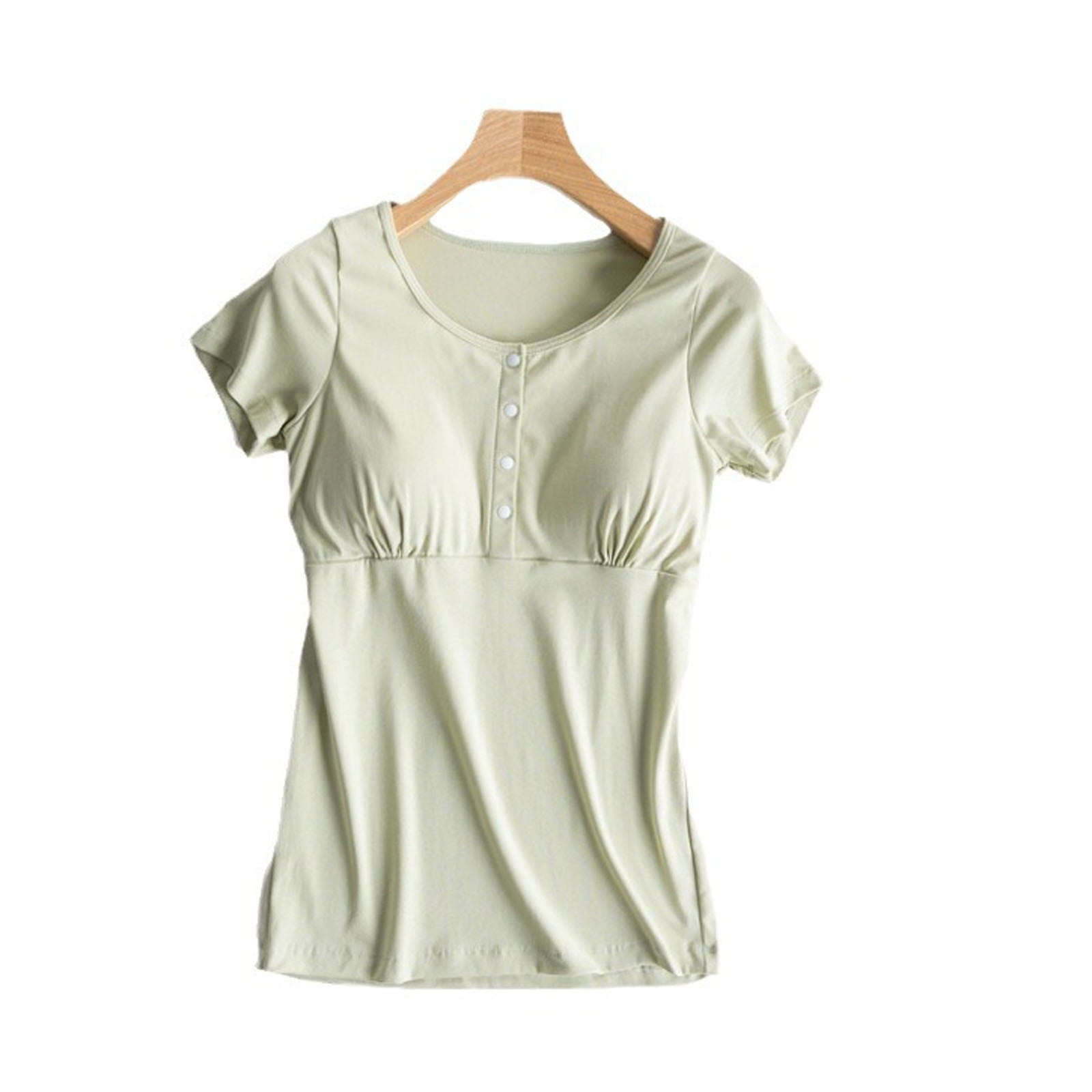 breaise Womens Maternity Nursing Tops Comfy Short Sleeve Breastfeeding ...