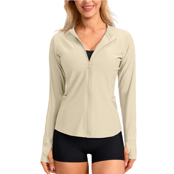 breaise Womens UPF 50+ UV Sun Protection Jackets Long Sleeve Athletic ...