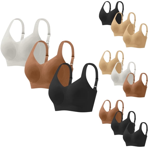 breaise Womens Wireless Jelly Bra Plus Size Supportive Seamless Bras ...
